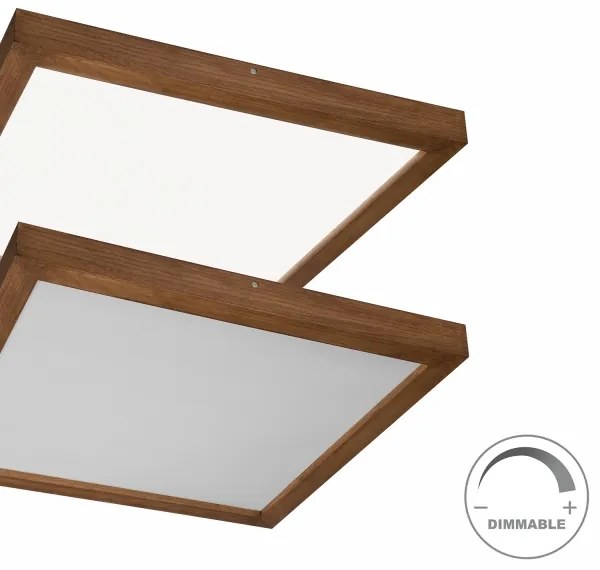 Brilagi-LED Stmívatelné svítidlo WOODY FRAME LED/50W/230V dub 60x60 cm IP44 + DO