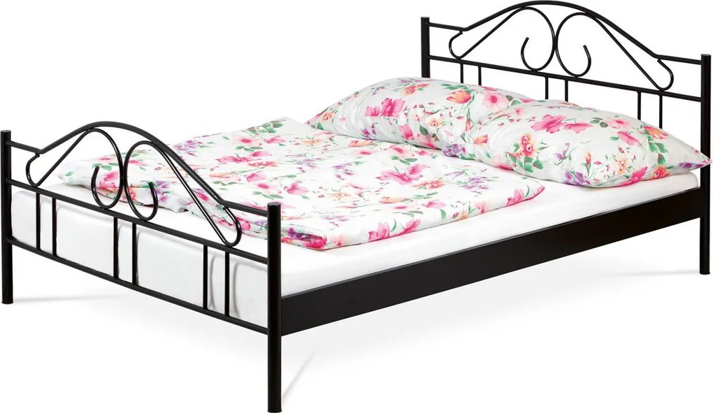 Autronic Kovová postel BED-1909 BK, 140x200, černá