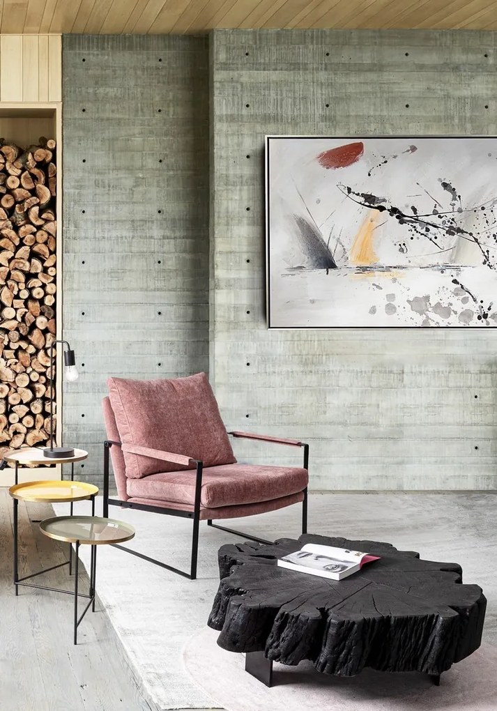 BIZZOTTO Dřevěný konferenční stolek KEVAL 90x90cm černý 0746815