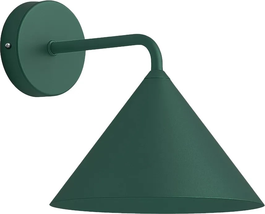 Nástěnné svítidlo Capital, 1x zelené kovové stínítko, (fi 21cm), gr