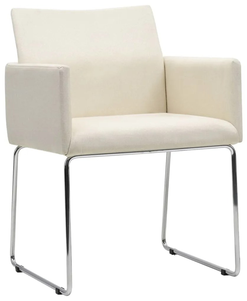 vidaXL Jídelní židle 2 ks bílé se vzhledem lnu textil