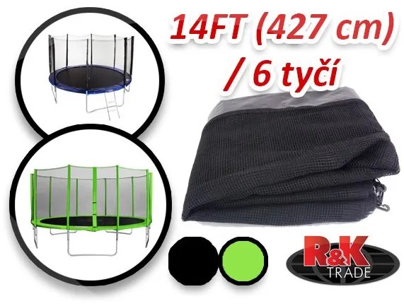 Náhradní síť na trampolínu 427 cm 14´´ 6 tyčí