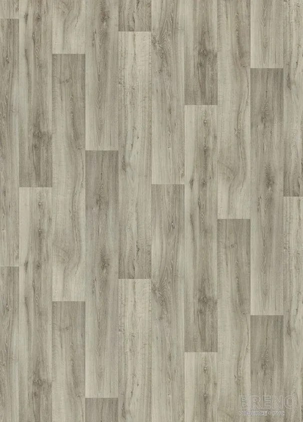 Breno PVC PURETEX Lime Oak 096L – šedé dřevo, šíře 400 cm