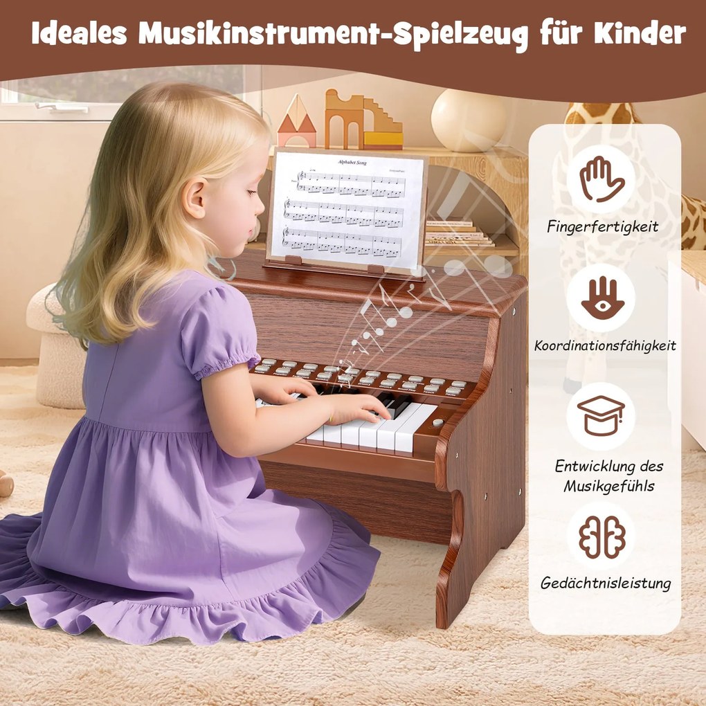 Costway 25 Keys Mini Digital Piano Dětské elektrické piano