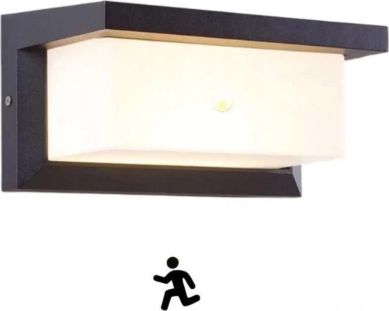 Zahradní fasádní lampa, venkovní nástěnné svítidlo Modern 18W Led, senzor pohybu