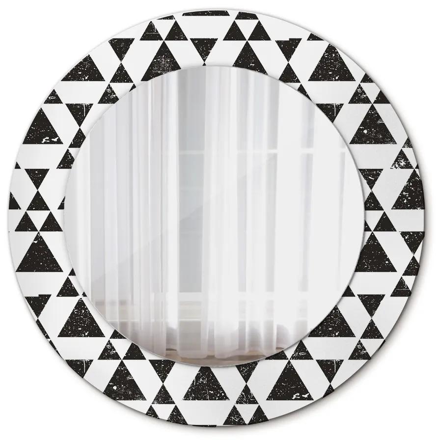 Kulaté dekorační zrcadlo na zeď Geometrické trojúhelníky