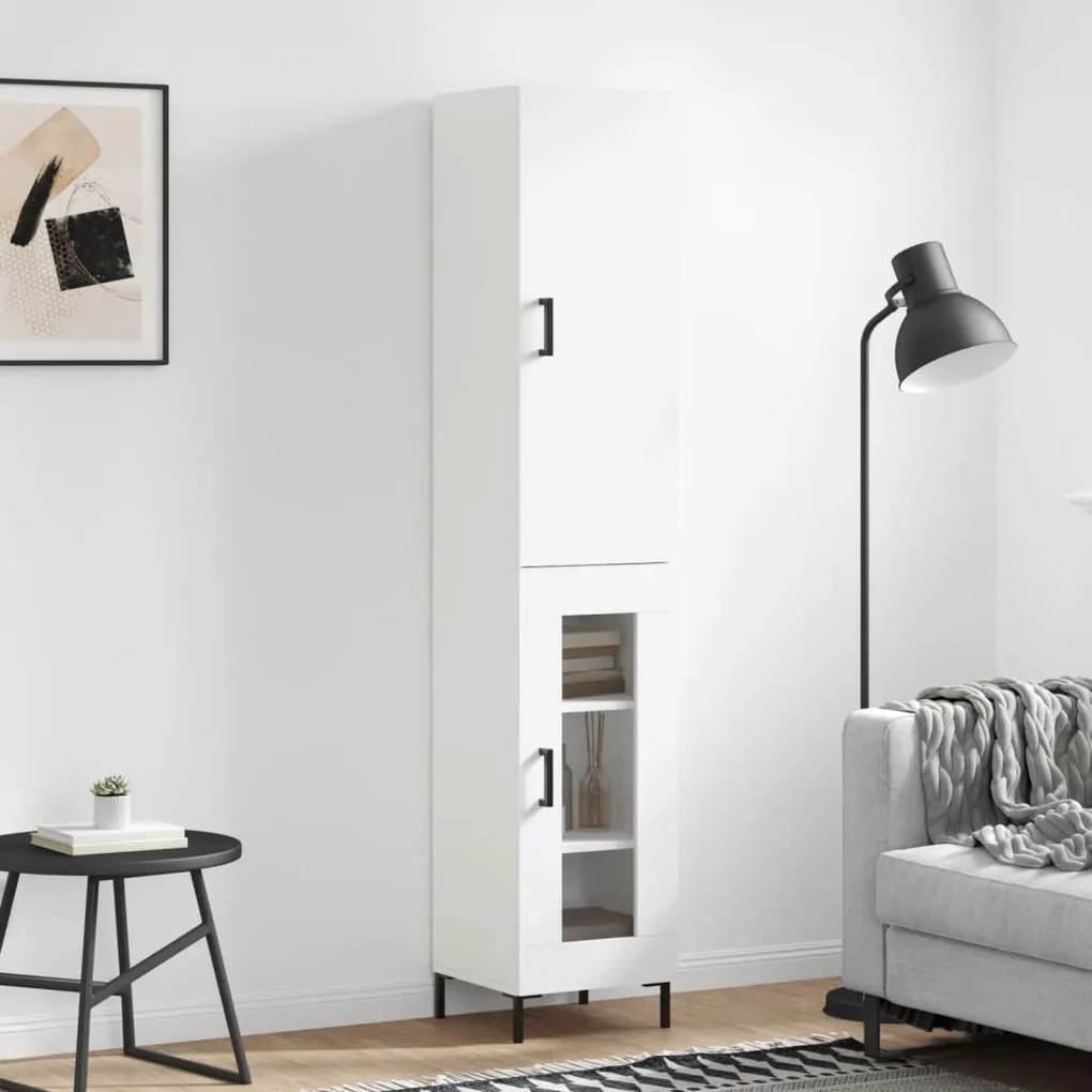 Skříň highboard bílá 34,5 x 34 x 180 cm kompozitní dřevo 3199041