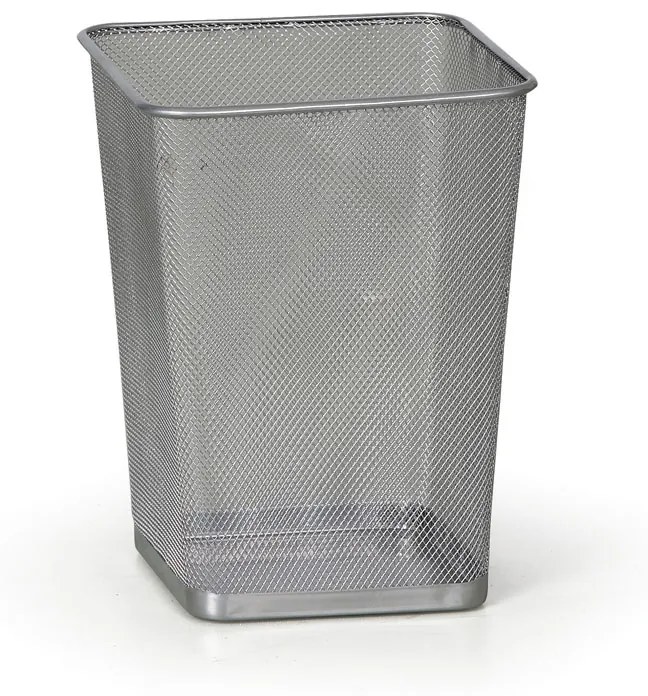 Drátěný odpadkový koš na papíry, 12 litrů, stříbrný