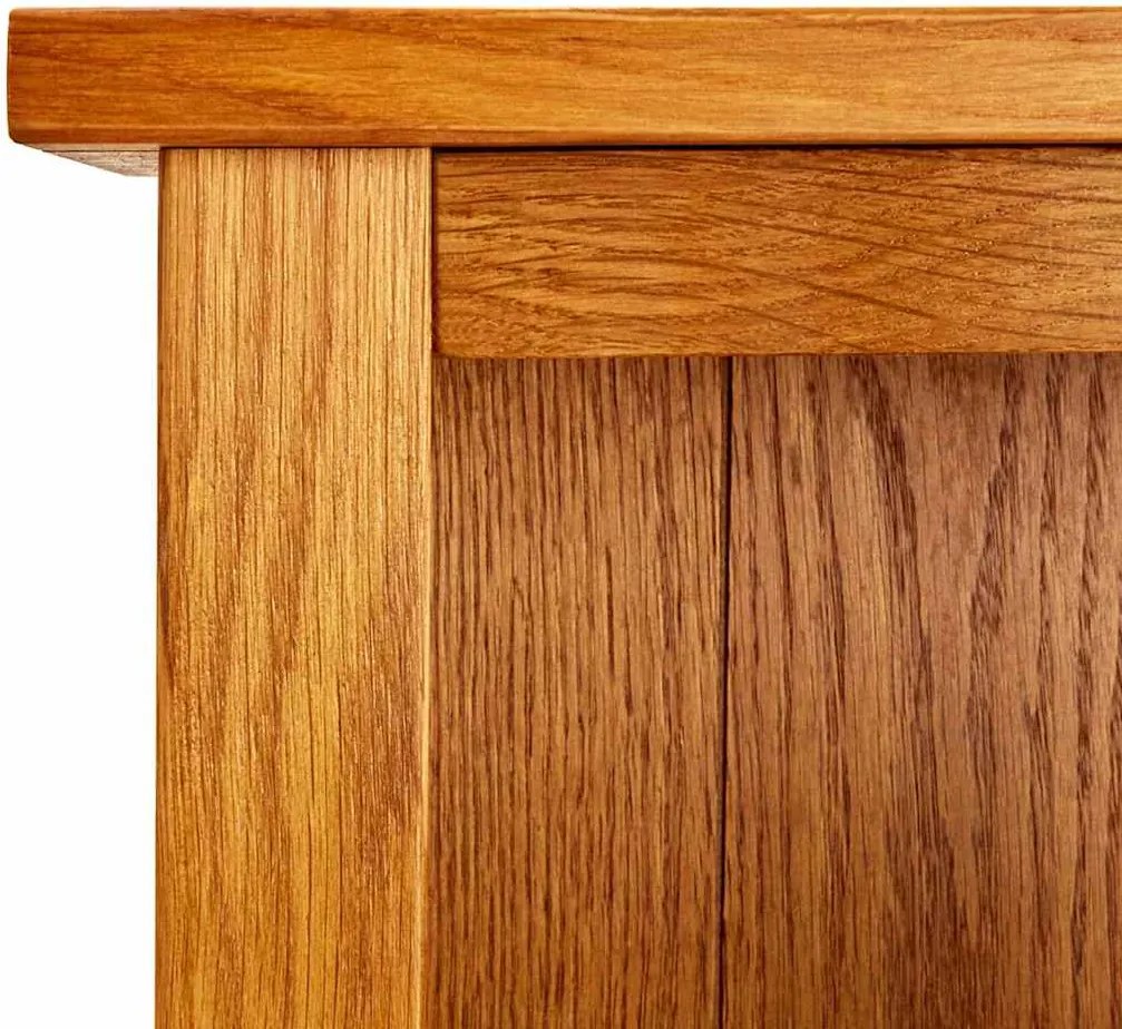 Knihovna s 5 policemi 45 x 22 x 140 cm masivní dubové dřevo 331741