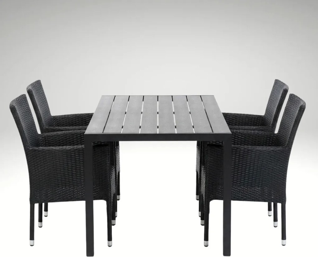 Vikio Zahradní jídelní set pro 4 osoby DT257-140 antracit
