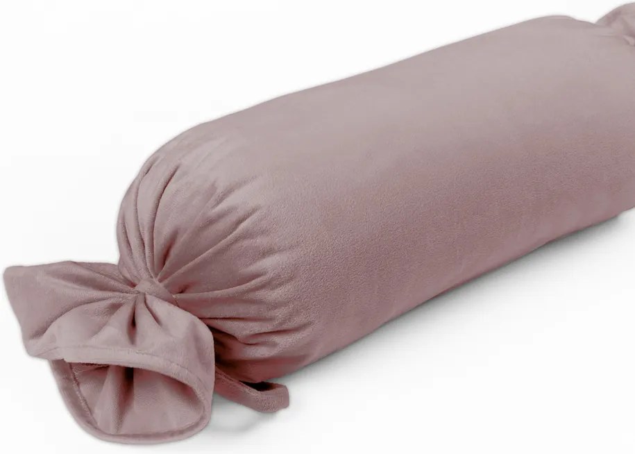 Biante Sametový polštář válec bonbon Velvet Premium SVP-002 Starorůžový 15x60 cm