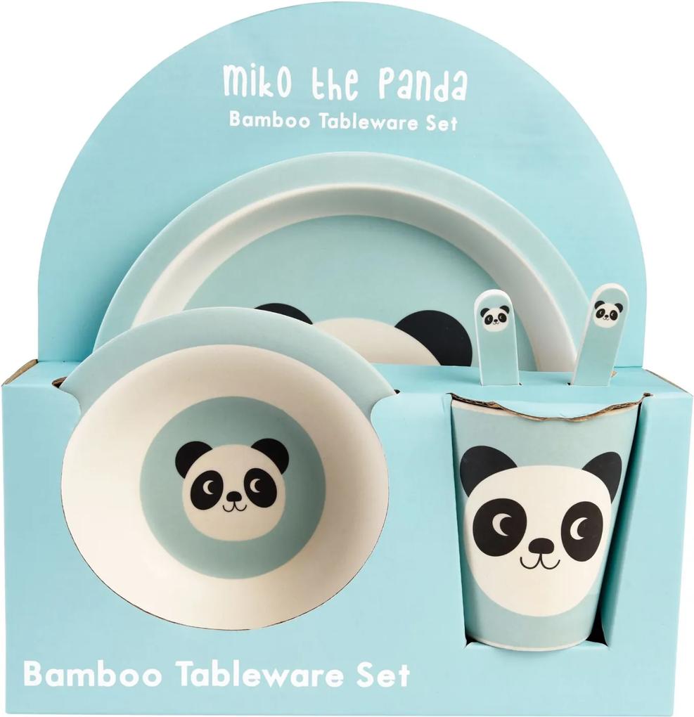 Rex London Sada dětského bambusového nádobí s motivy pandy Miko The Panda |  BIANO