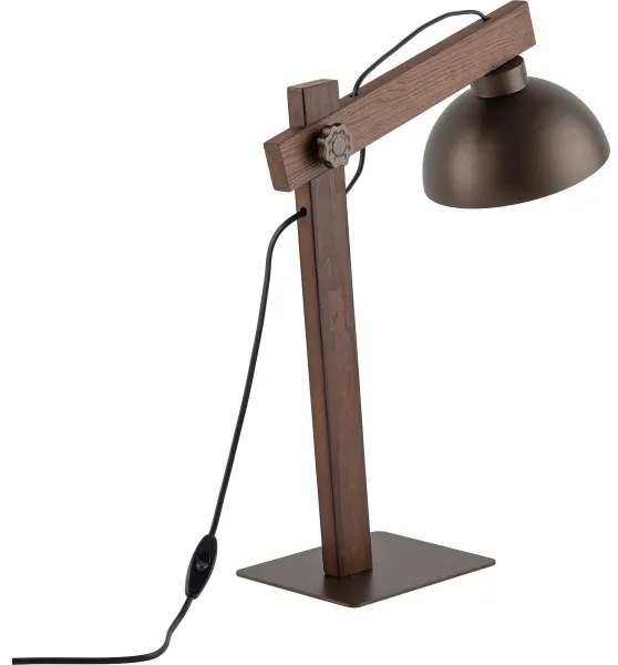 Stolní lampa OSLO 1xE27/15W/230V ořech/hnědá