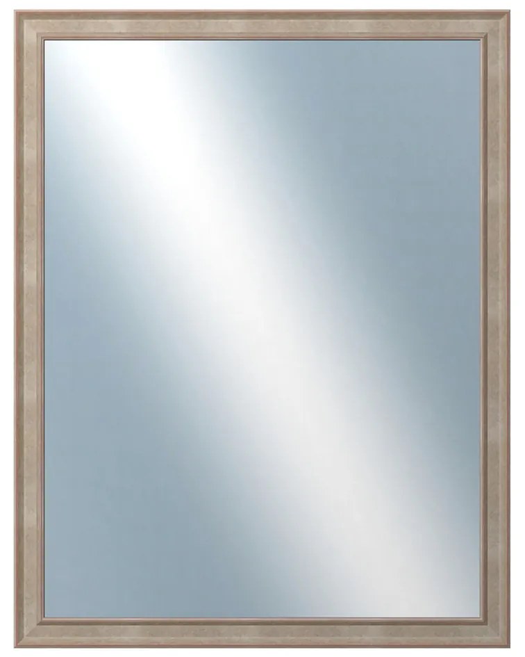 DANTIK - Zarámované zrcadlo - rozměr s rámem cca 70x90 cm z lišty TOOTH malá stříbrná (3162)