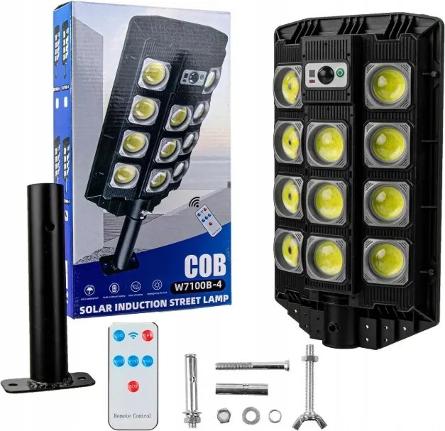 Pouliční lampa Silná Solární Led Venkovní Cob S Pohybovým Senzorem 1000 W