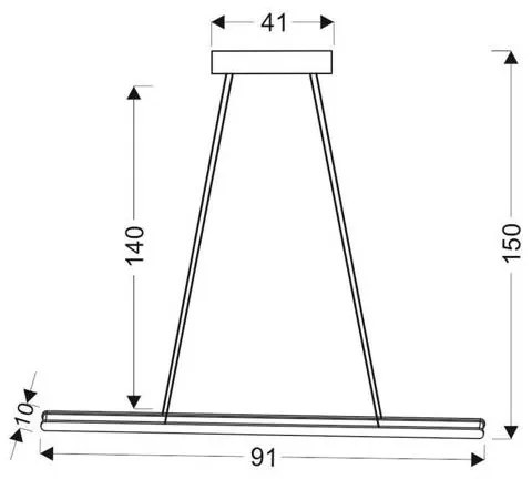 LED Lustr na lanku COCONUT LED/28W/230V