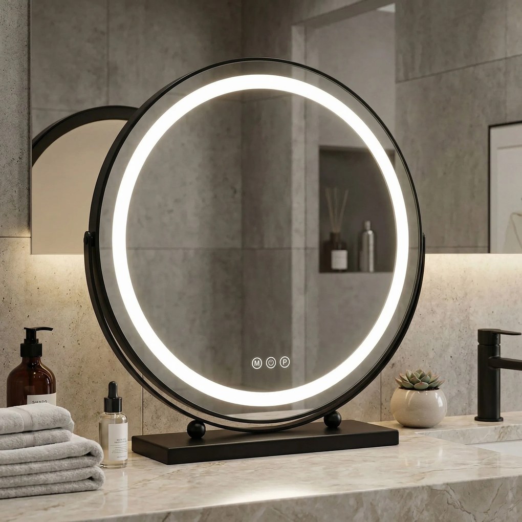 Rea Rea, Zrcadlo LED MAKE-UP Black 50 cm, HOM-12022