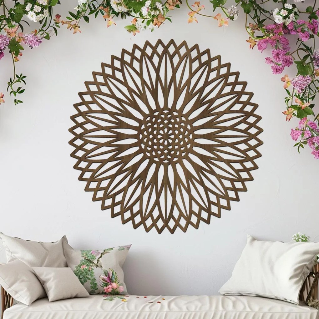 dřevo života Dřevěná mandala DŮVĚRY Zvolte rozměr (cm): 40x40, Zvolte barvu dekoru: Černá