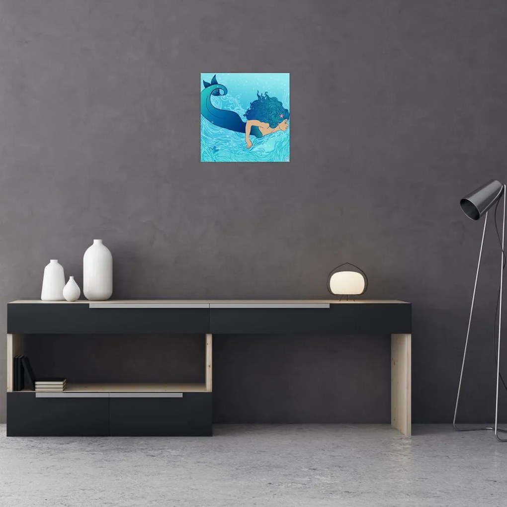Obraz - Mořská panna (30x30 cm)