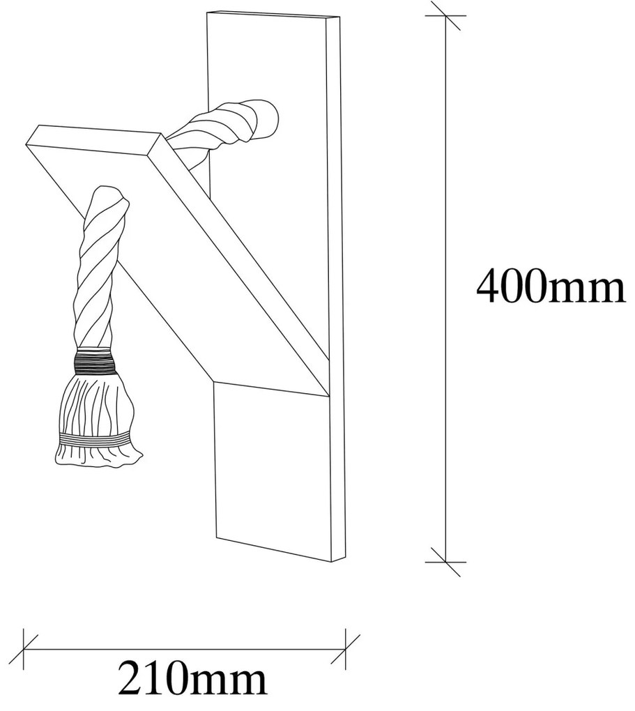 Nástěnná lampa Erebos II jedle