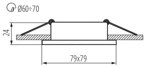 Podhledové svítidlo Kanlux RADAN CT-DSL50 hliník 07363