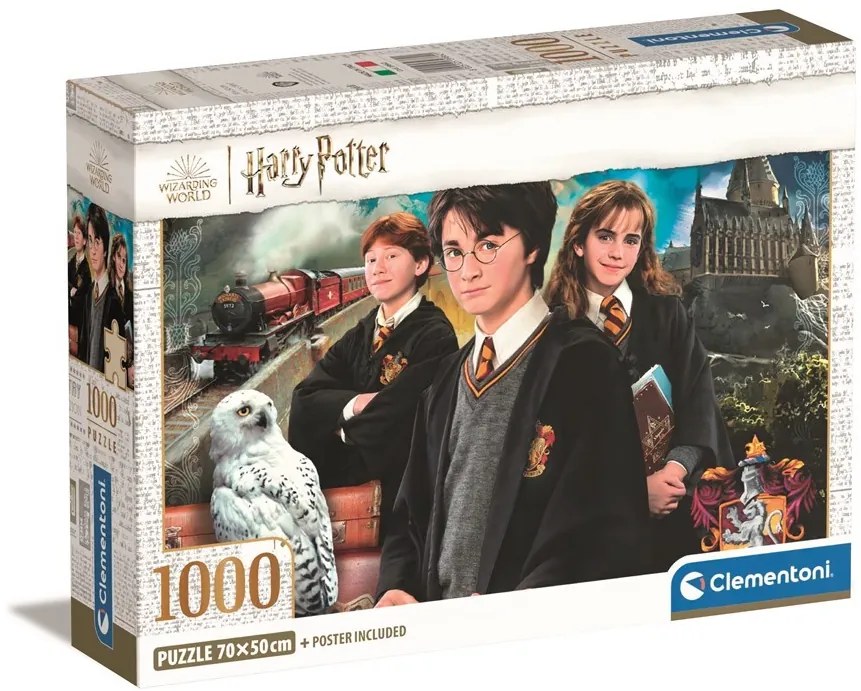 Clementoni - Puzzle 1000 Harry Potter Compact box