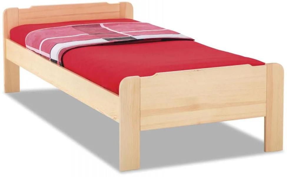 Krajča Jednolůžková postel z masivu Ivona 120 x 200 cm Povrchová úprava: Bez nátěru, Druh dřeva: Borovice