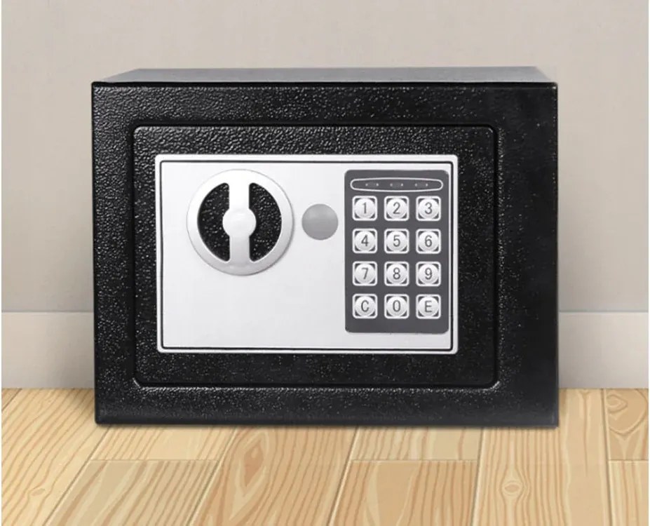 RETOO Elektronický trezor s PIN kódem Retoo E058 - černý