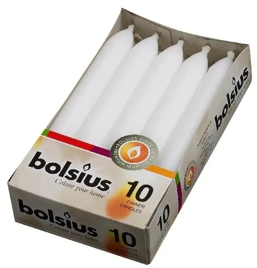 Bolsius Domácí 10ks 20x170 bílé svíčky RAL