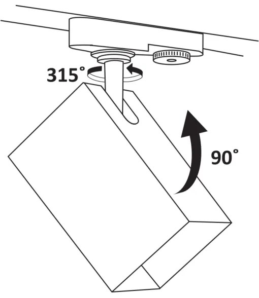 Bodové svítidlo do lištového systému SQUARE 1xGU10/10W/230V černá