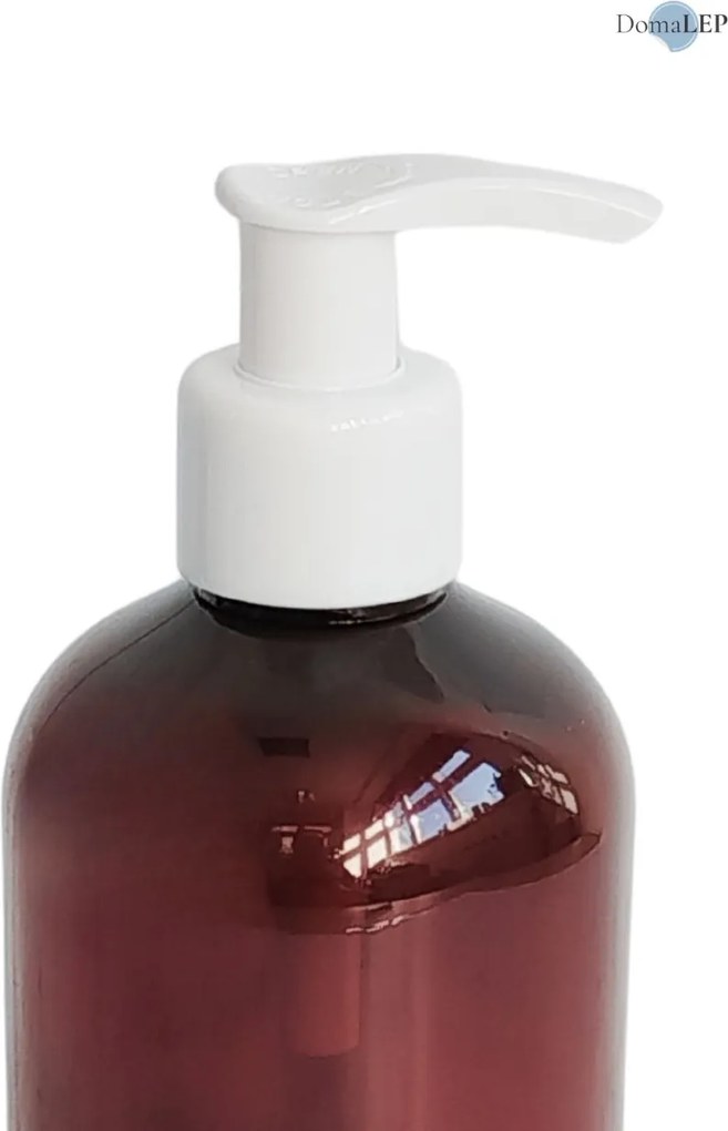 Dávkovač na mýdlo 300 ml hnědý s bílou pumpičkou BELA