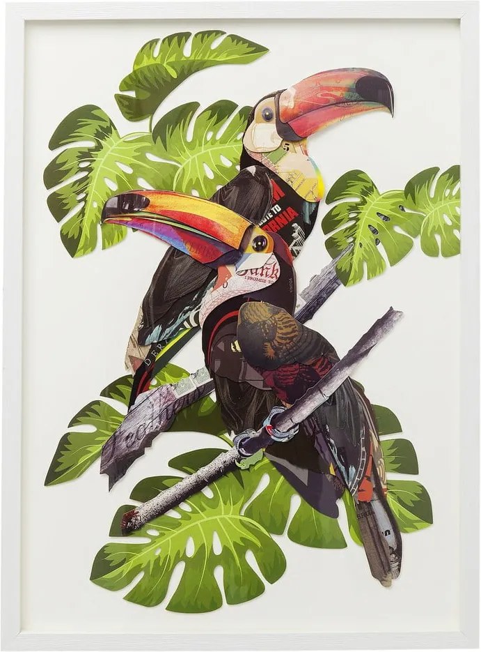 Obraz Kare Design Paradise Bird Couple, 70 x 50 cm