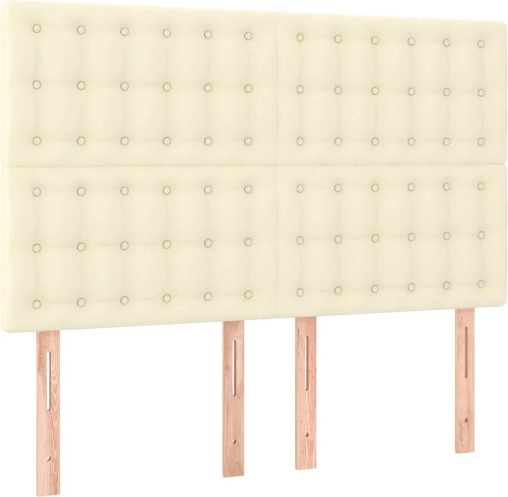 Box spring postel s matrací krémová 140x190 cm umělá kůže 3129029