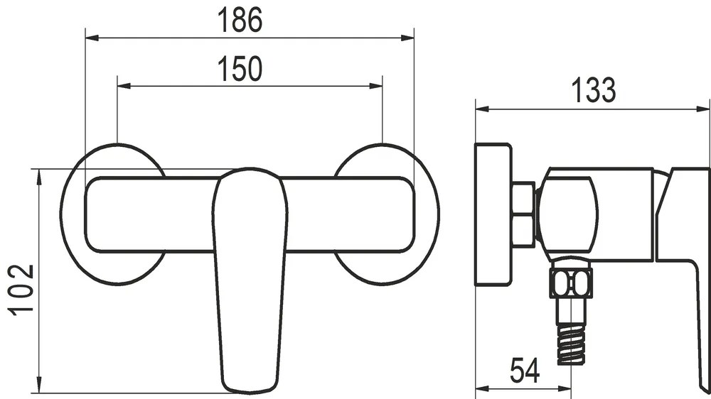 Novaservis METALIA 58 58061/1,0 sprchová baterie bez příslušenství