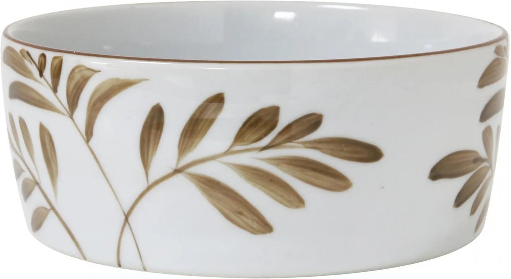 HK living Porcelánová miska Bamboo, béžová barva, porcelán