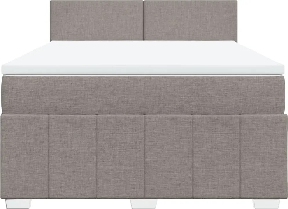 Box spring postel s matrací taupe 140x200 cm textil 3287088