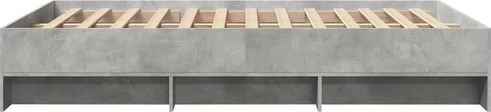 Rám postele betonově šedý 140 x 200 cm kompozitní dřevo 3295656