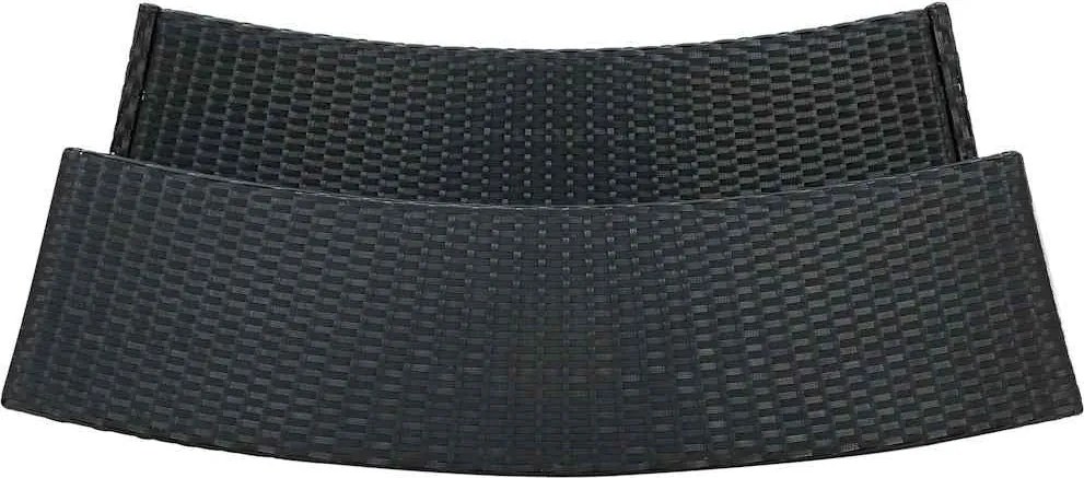 Zahradní barový stůl černý 120 x 55 x 110 cm polyratan 313468