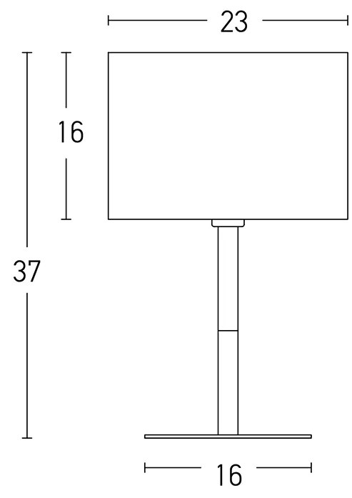 Zambelis 20214 stolní lampa matně černá, 1xE14, 37cm