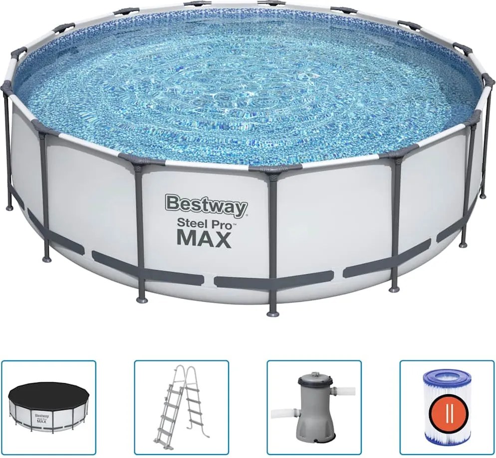 Bestway Bazénový set Steel Pro MAX kruhový 457 x 122 cm