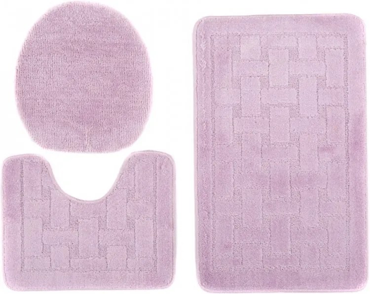 Koupelnové předložky 1039 fialové 3 ks, Šířky běhounů 100 cm