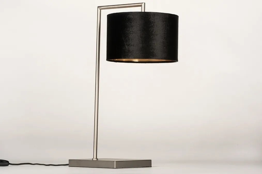 Stolní lampa Pallas Black and Silver