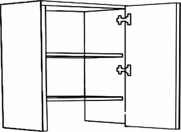 Horní skříňka IN MDF VA 60/68 1V - béžová lesk