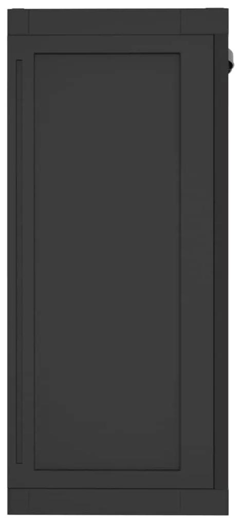 Zahradní úložná skříň černá 65 x 37 x 85 cm PP - Default Title