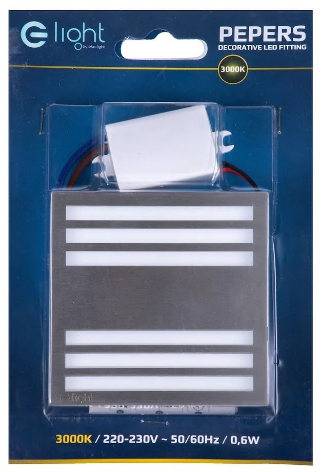 Schodišťové LED svítidlo Pepers, 1x LED 0,6w, 3000k, s