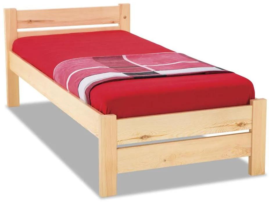 Krajča Jednolůžková postel z masivu Zoro (letiště) 100 x 220 cm Povrchová úprava: Bezbarvý olej OSMO, Druh dřeva: Borovice