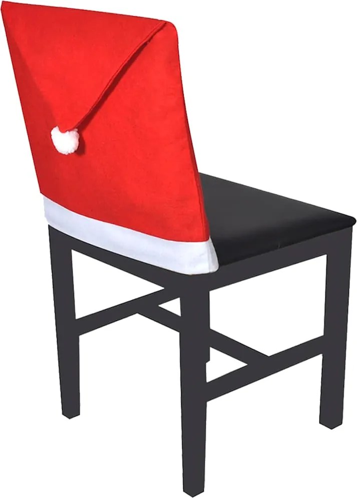Potahy na opěradla židle 6 ks čepice Santa Clause 131012