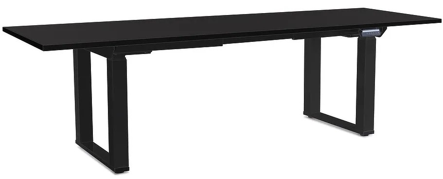 Výškově nastavitelný stůl OfficeTech Strong 240 x 80 cm, černá podnož, černá