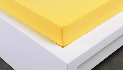 XPOSE ® Jersey prostěradlo dvoulůžko - žlutá 180x200 cm