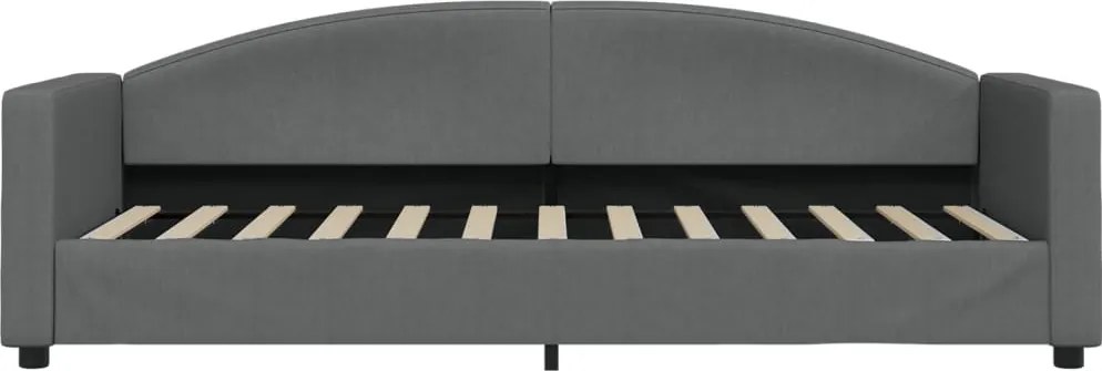 Válenda s matrací tmavě šedá 80 x 200 cm textil 3197166